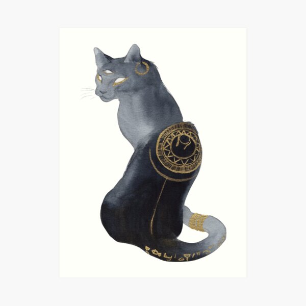 "Golden Cat Goddess" Art Print for Sale by Threeleaves | Redbubble