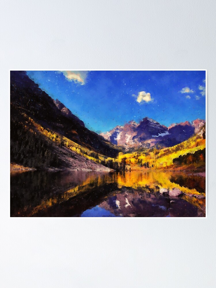 "The Wonderful Maroon Bells" Poster by ErianAndre | Redbubble