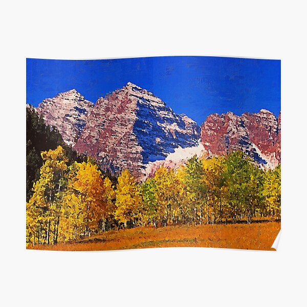 "The Wonderful Maroon Bells" Poster by ErianAndre | Redbubble