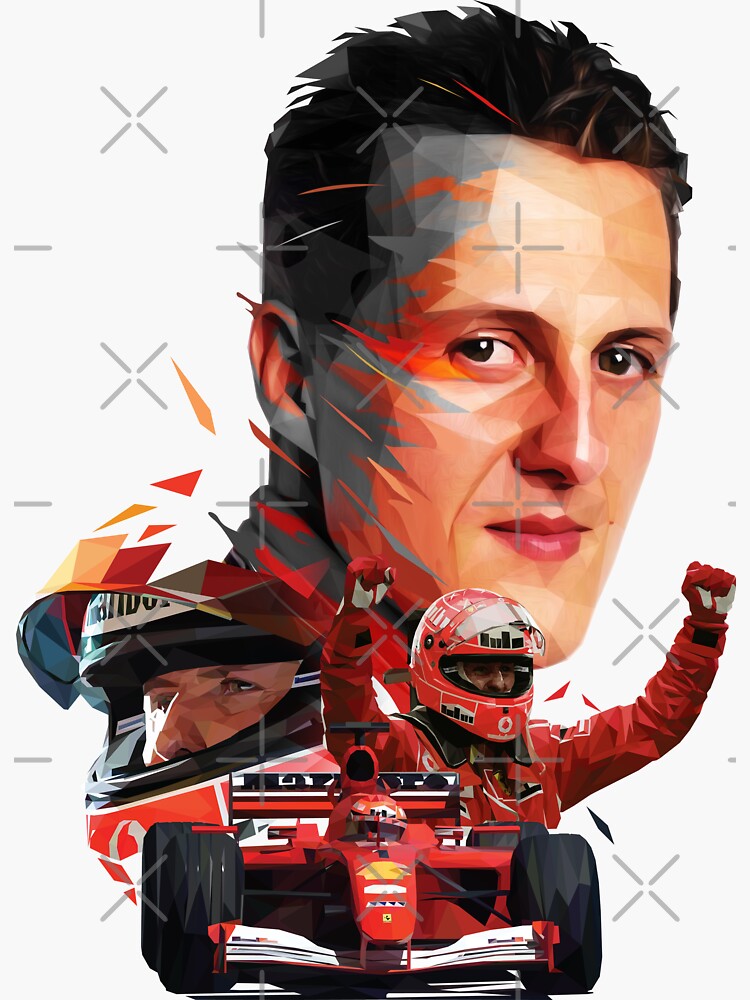 "Michael Schumacher low poly" Sticker for Sale by pxlG | Redbubble