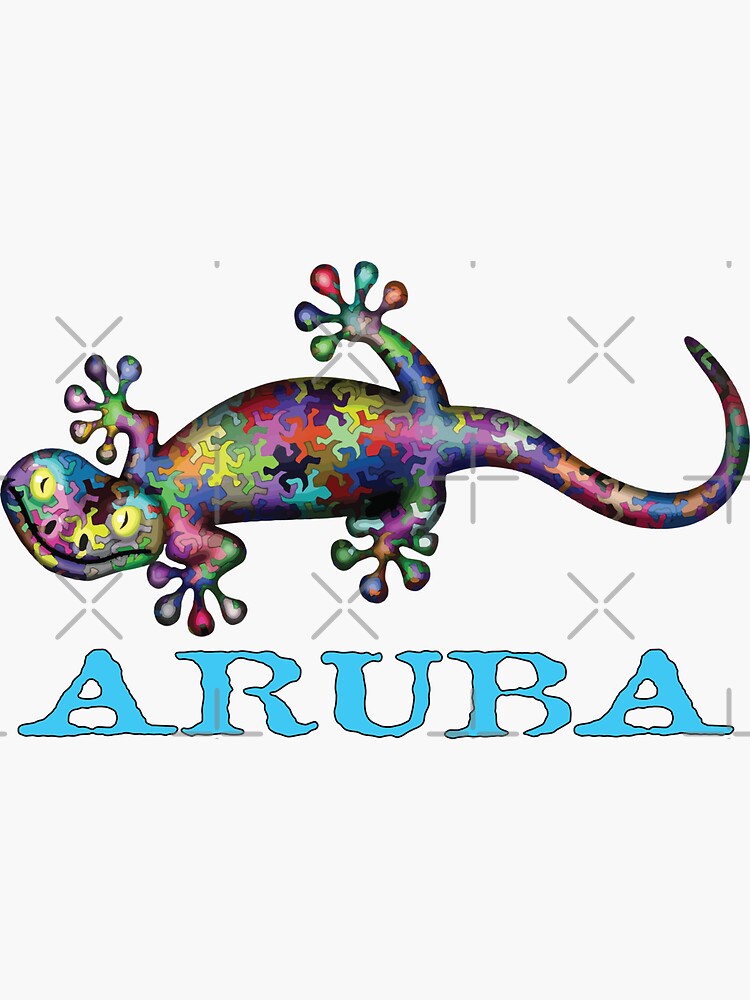"Aruba Gecko" Sticker for Sale by NPStudio | Redbubble