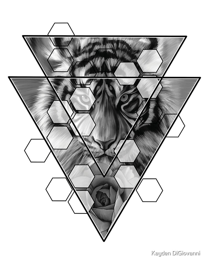 "Tiger Art Print Geometric " by Kayden DiGiovanni | Redbubble