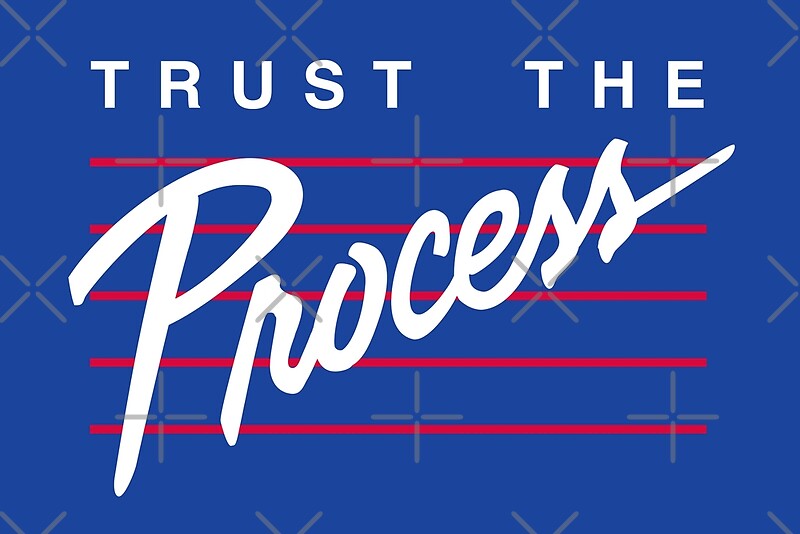 "Trust The Process cursive lines" by SaturdayAC | Redbubble