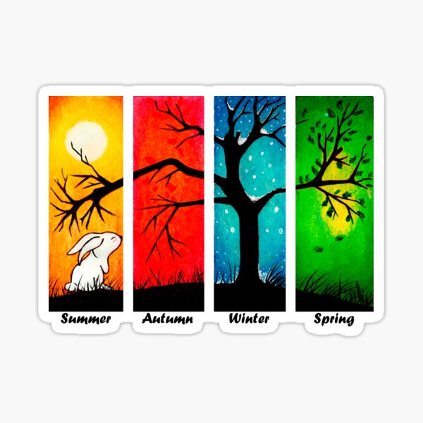 "4seasons" Sticker for Sale by Naycouto | Redbubble