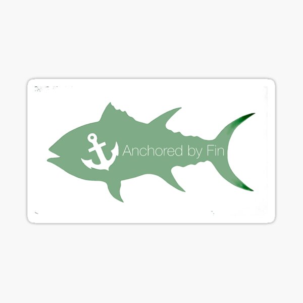 "Anchored by Fin " Sticker by barryknauff | Redbubble