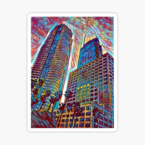 "Los Angeles Skyscrapers" Sticker by stewstudio | Redbubble