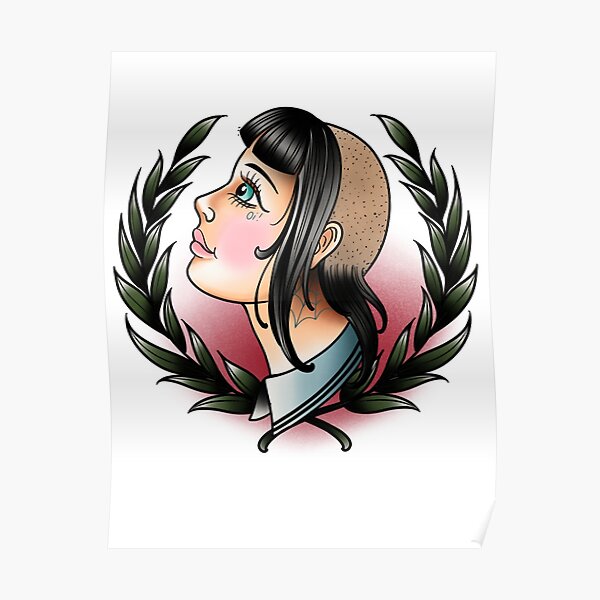 "Skinhead girl" Poster by SteveSims27 | Redbubble