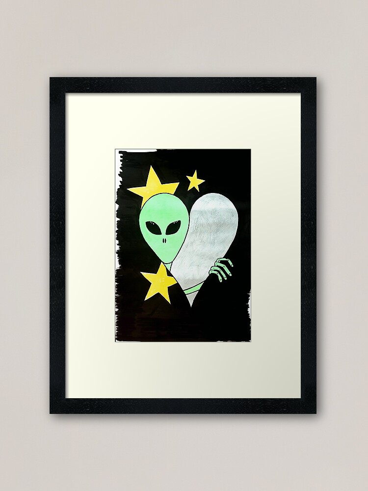 "Alien Heart" Framed Art Print for Sale by sharonperryart | Redbubble