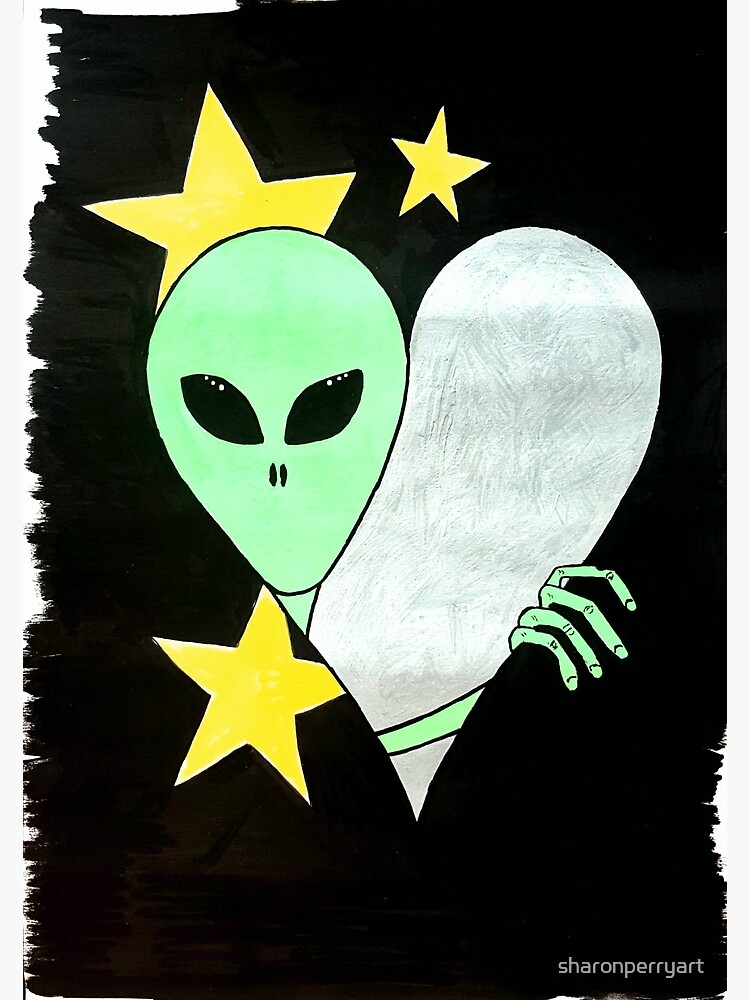 "Alien Heart" Framed Art Print for Sale by sharonperryart | Redbubble