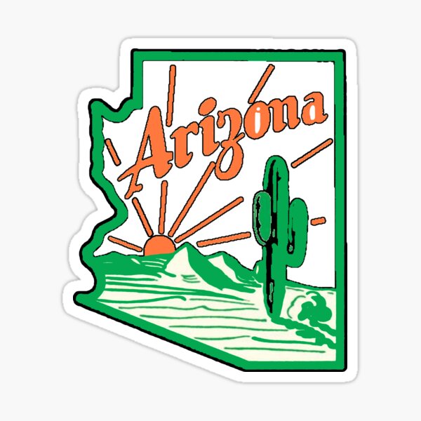 "State of Arizona Travel Sticker" Sticker for Sale by BankrobberGus ...