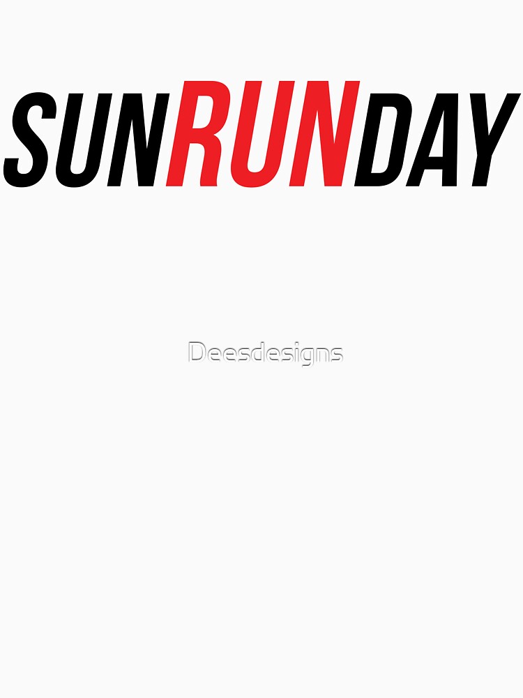 "Run Sunday Marathon " T-shirt for Sale by Deesdesigns | Redbubble ...