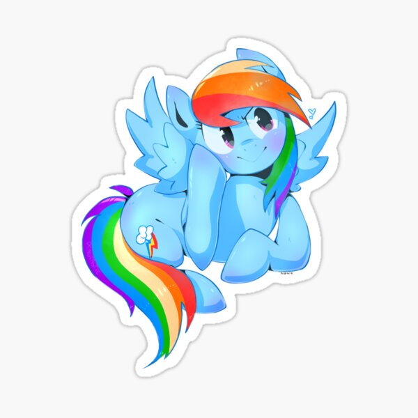 "Rainbow dash " Sticker by Pengtastic | Redbubble