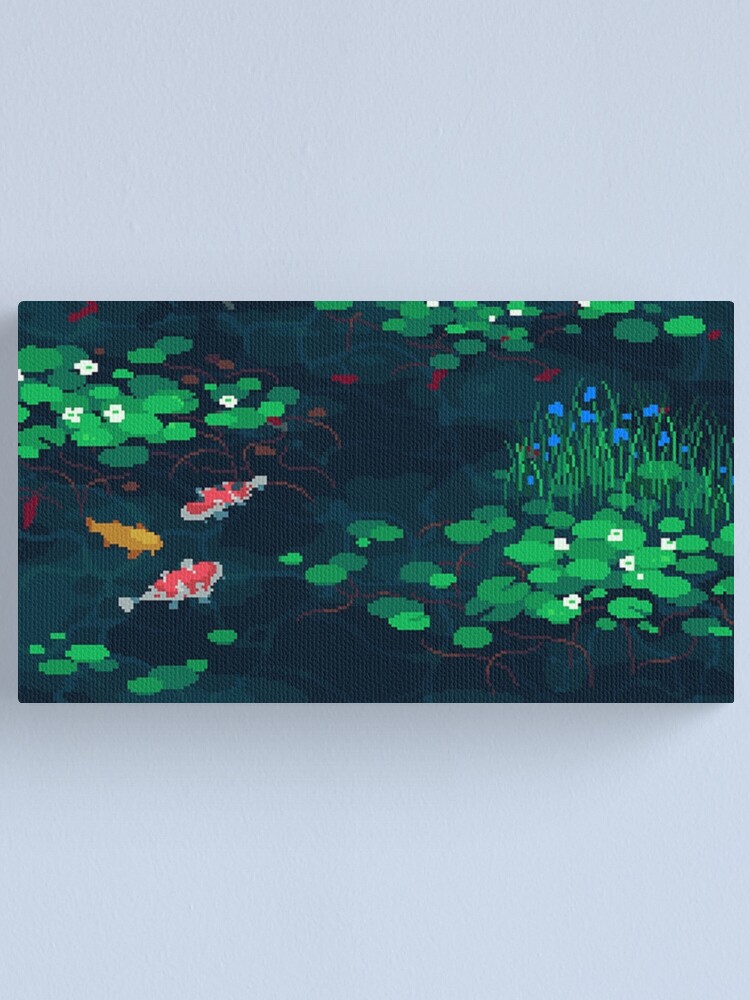 "Koi Fish Pixel Pond" Canvas Print for Sale by Eag2000 | Redbubble