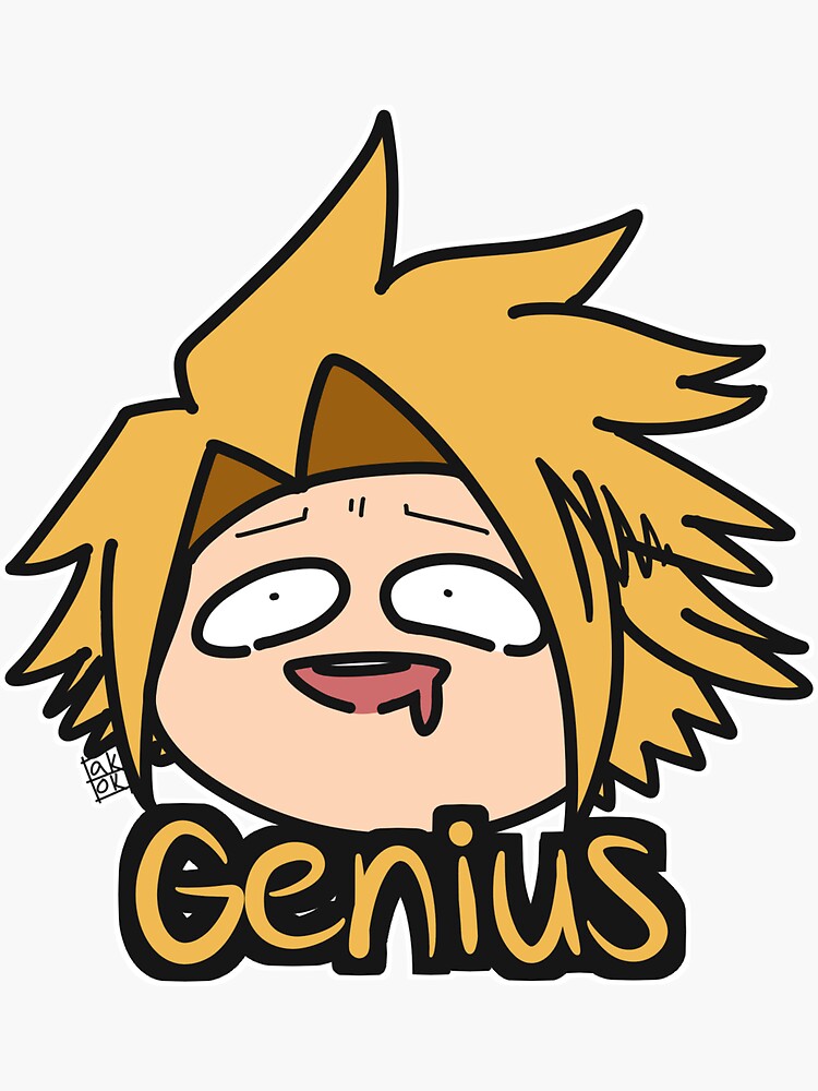 "Denki the Genius Sticker" Sticker for Sale by ak-ok | Redbubble