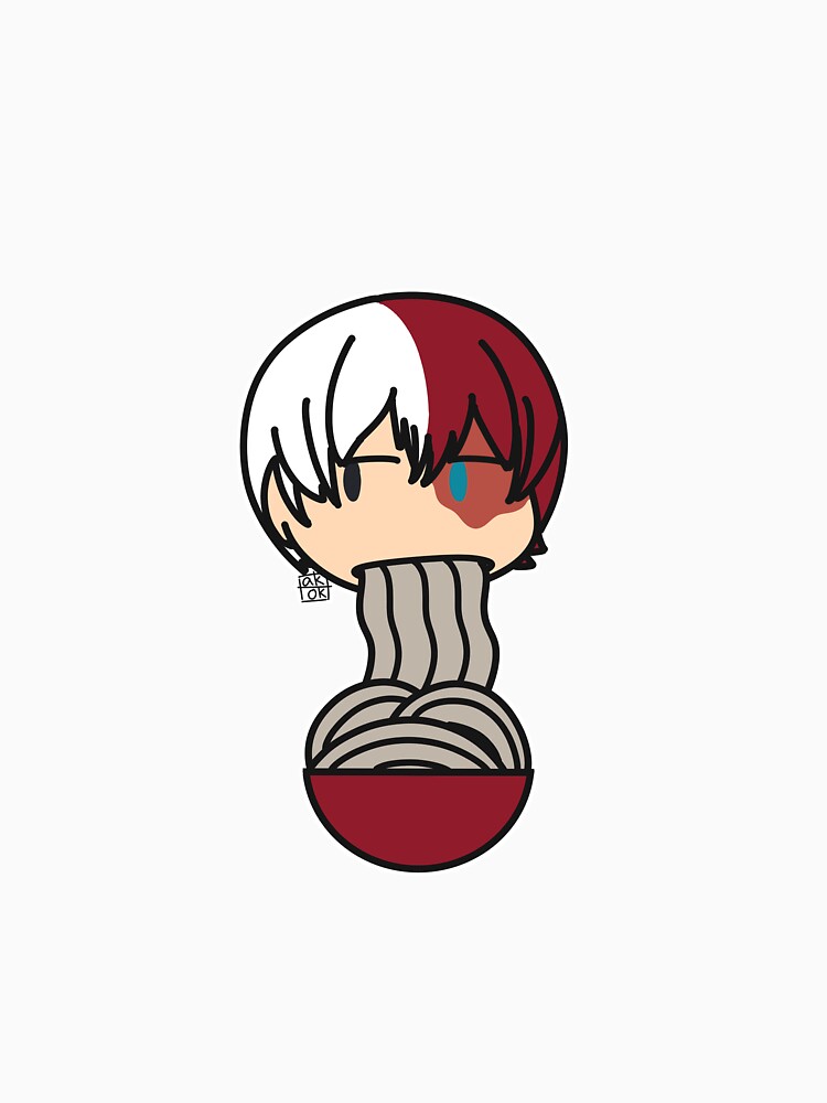 "Shoto Eating Soba Sticker" T-shirt for Sale by ak-ok | Redbubble | my ...