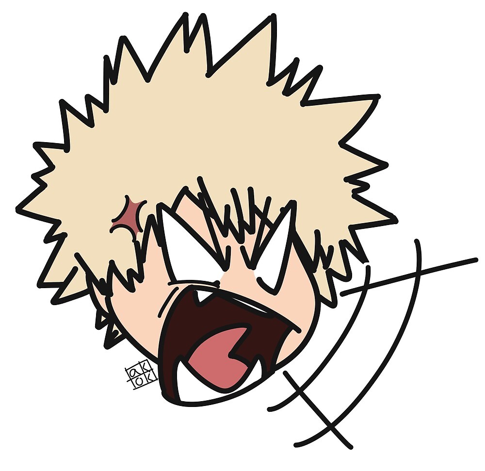 "Angry Bakugo Sticker" by ak-ok | Redbubble
