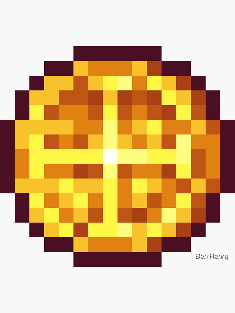 "Pixel Gold Coin B" Sticker by BenHenry | Redbubble