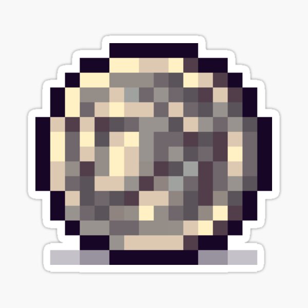 "Pixel Silver Coin A" Sticker for Sale by BenHenry | Redbubble