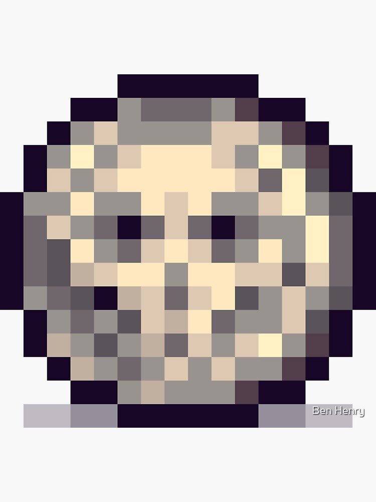 "Pixel Silver Coin D" Sticker by BenHenry | Redbubble