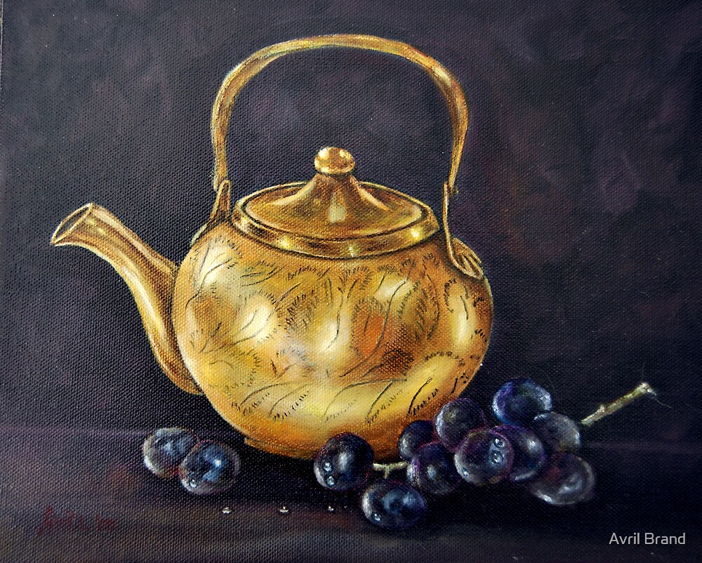 ""Copper Pot" - Oil Painting" by Avril Brand | Redbubble