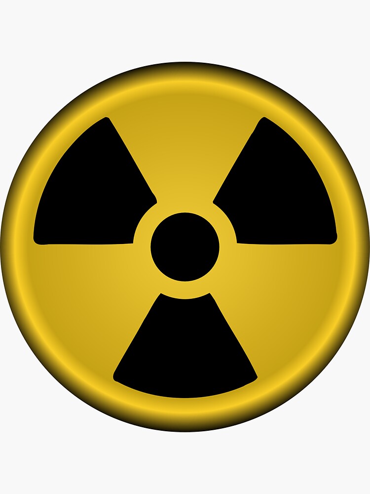 "Rustic Radioactive Symbol" Sticker by Passie | Redbubble