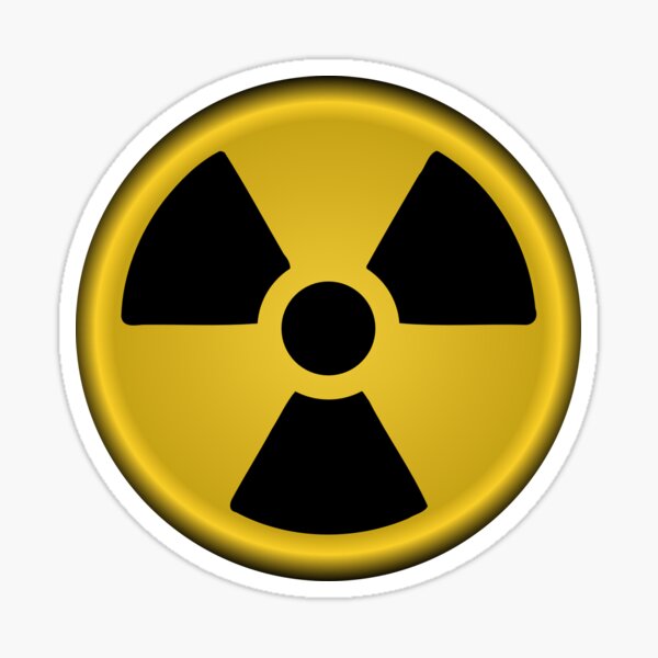 "Rustic Radioactive Symbol" Sticker by Passie | Redbubble