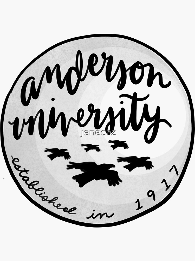 "Anderson University" Sticker by jenecaz | Redbubble