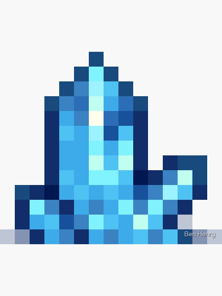 "Pixel Crystal, Medium B" Sticker for Sale by BenHenry | Redbubble