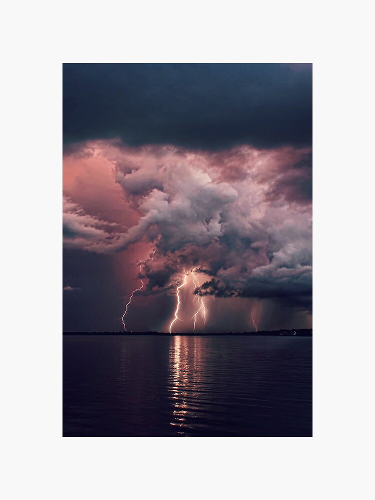"Lightning aesthetic 2" Sticker by livingaesthetic | Redbubble
