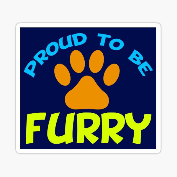 "Furries Proud to Be Furry" Sticker by elishamarie28 | Redbubble