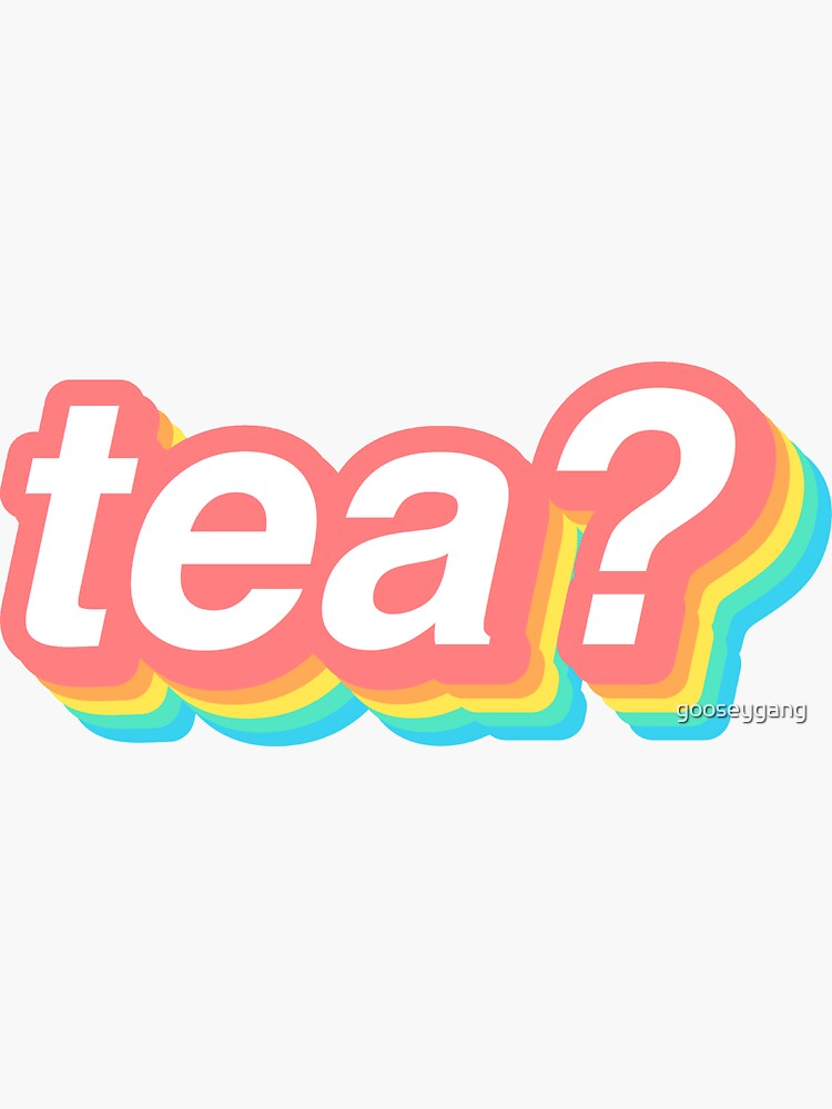 "tea? (pastel)" Sticker for Sale by gooseygang | Redbubble