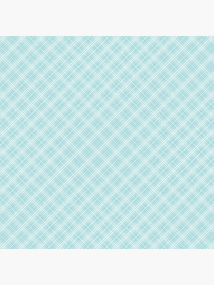 "Robins Egg Aqua Blue Diagonal Tartan Plaid Check" Art Print by ...