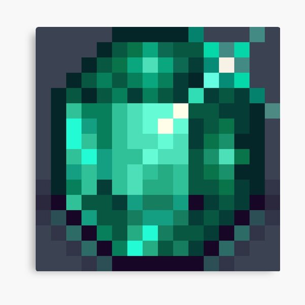 Pixel Emerald Canvas Prints | Redbubble