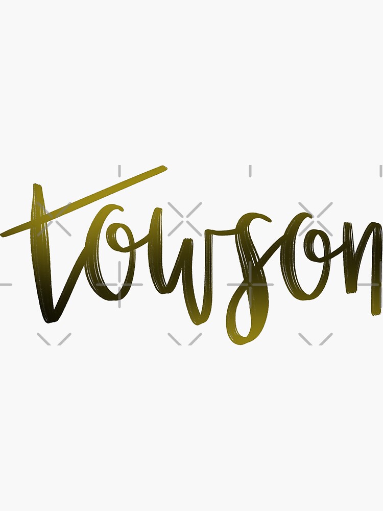 "Towson University" Sticker by kcox96 | Redbubble