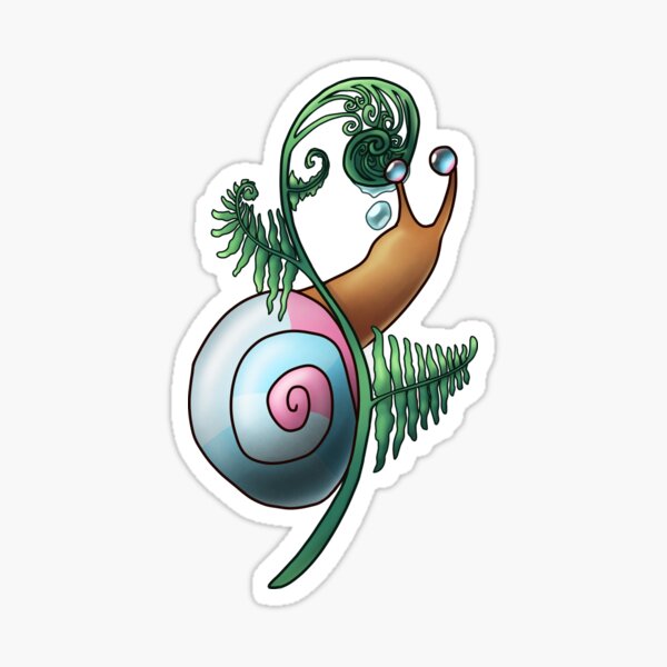 "Trans Man & Transmasculine Fern Pride Snail" Sticker by PrideSnails ...