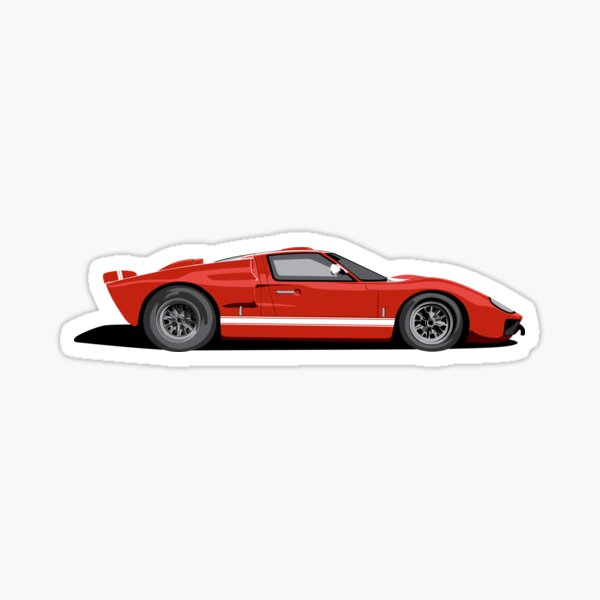 "GT40 Profile" Sticker by fuztupnz | Redbubble