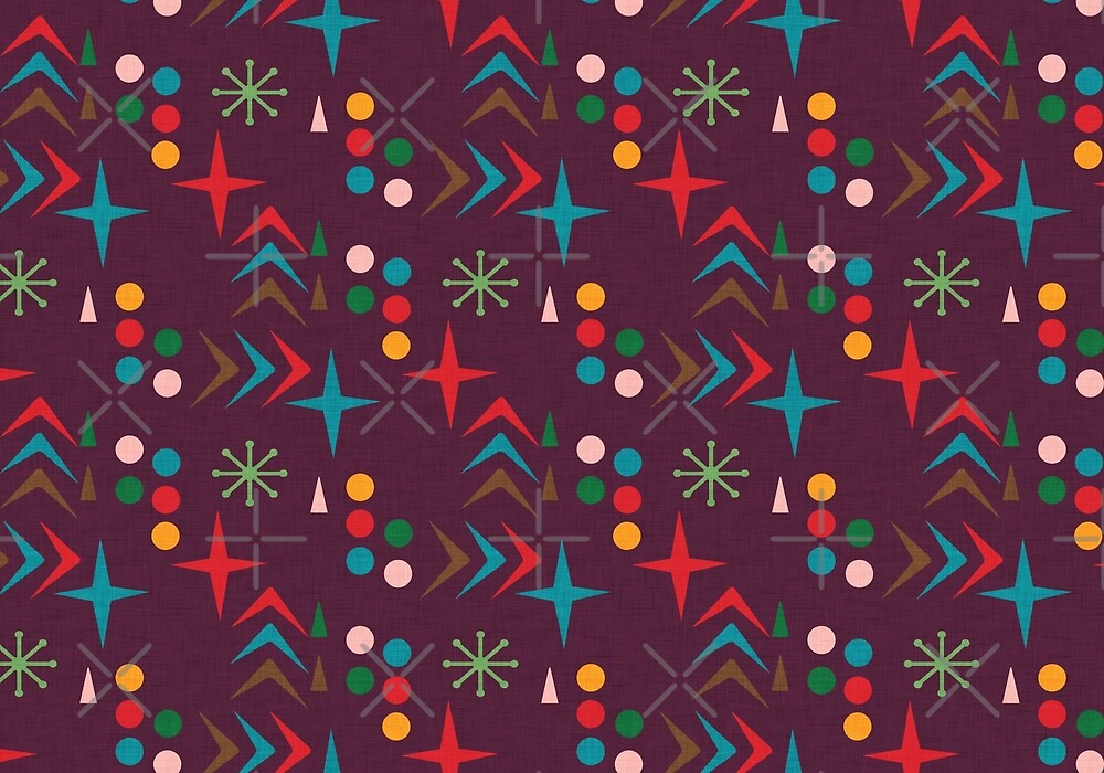 "Atomic pattern purple mid century modern #homedecor" by susycosta ...