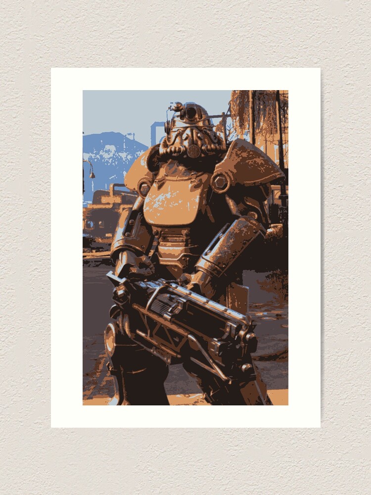 "Fallout Power Armor Cartoon Fan Art " Art Print by DigiArtyst | Redbubble