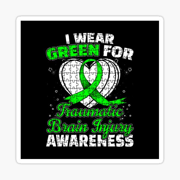 "TBI Traumatic Brain Injury Awareness Green Ribbon - Family Support ...