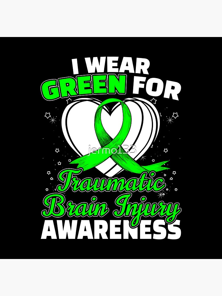 "TBI Traumatic Brain Injury Awareness Green Ribbon - Family Support ...