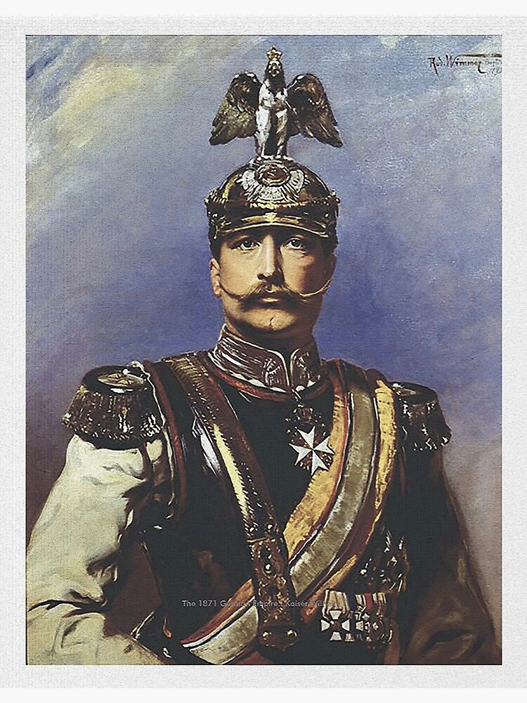 "Kaiser Wilhelm II with Prussian Royal Guards helmet " Art Print by ...