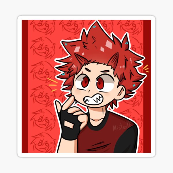 "Kirishima Eijirou" Sticker by LunaIK | Redbubble