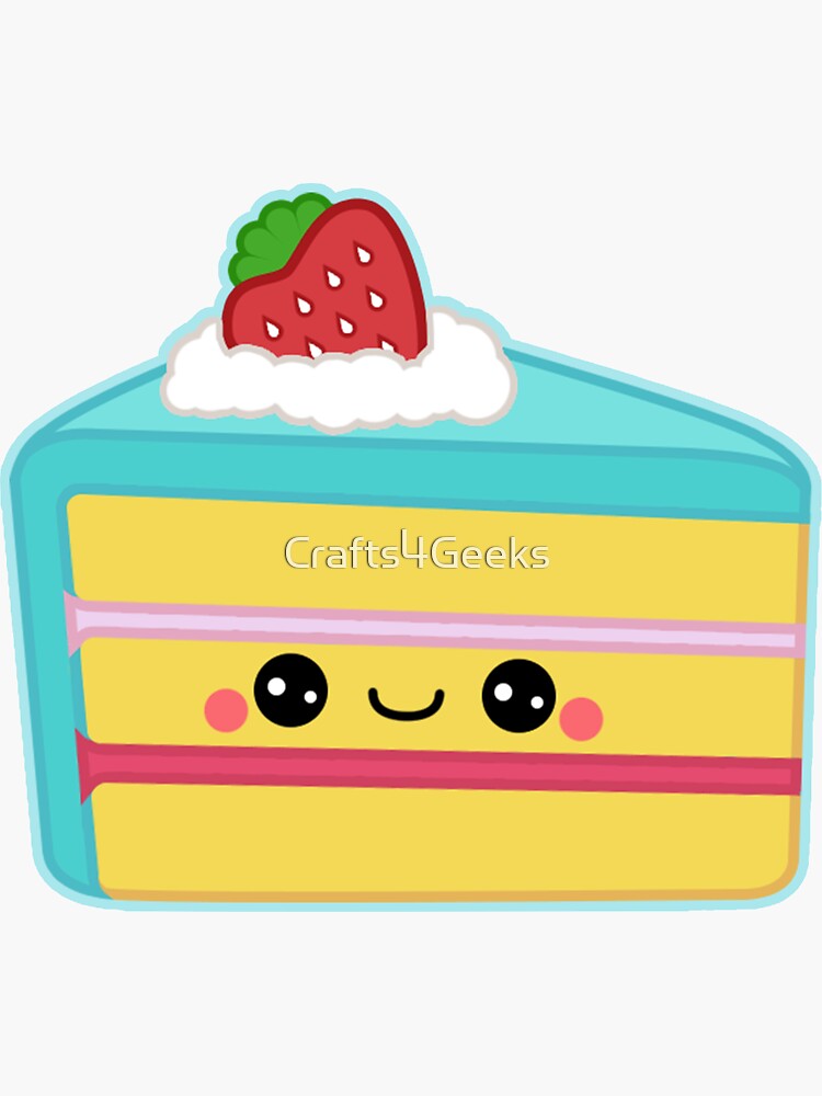 "Adorable cute blue cake" Sticker for Sale by Crafts4Geeks | Redbubble