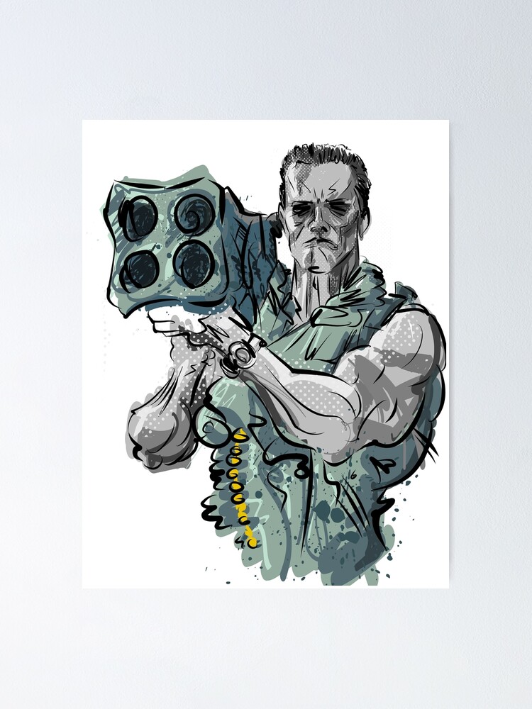 "Arnie Commando" Poster by danpritchard | Redbubble