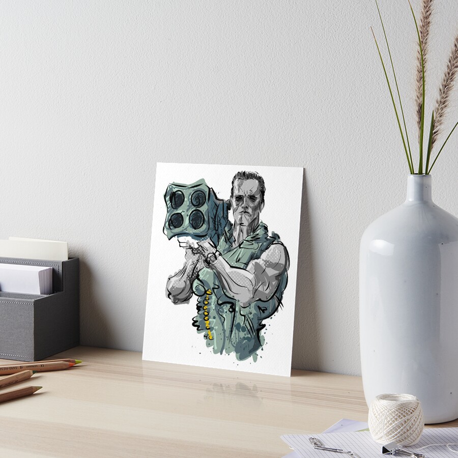 "Arnie Commando" Art Board Print for Sale by danpritchard | Redbubble
