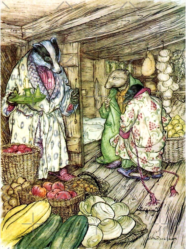 "Badger's Winter Stores - Arthur Rackham for The Wind in the Willows ...