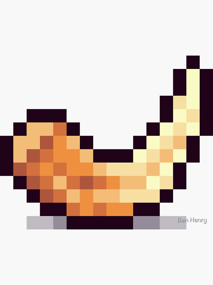 "Pixel Horn A" Sticker by BenHenry | Redbubble