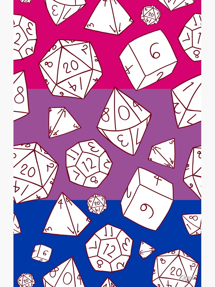 "Dice! Dice! Dice! — Bi Pride!" Sticker for Sale by Kiyye | Redbubble