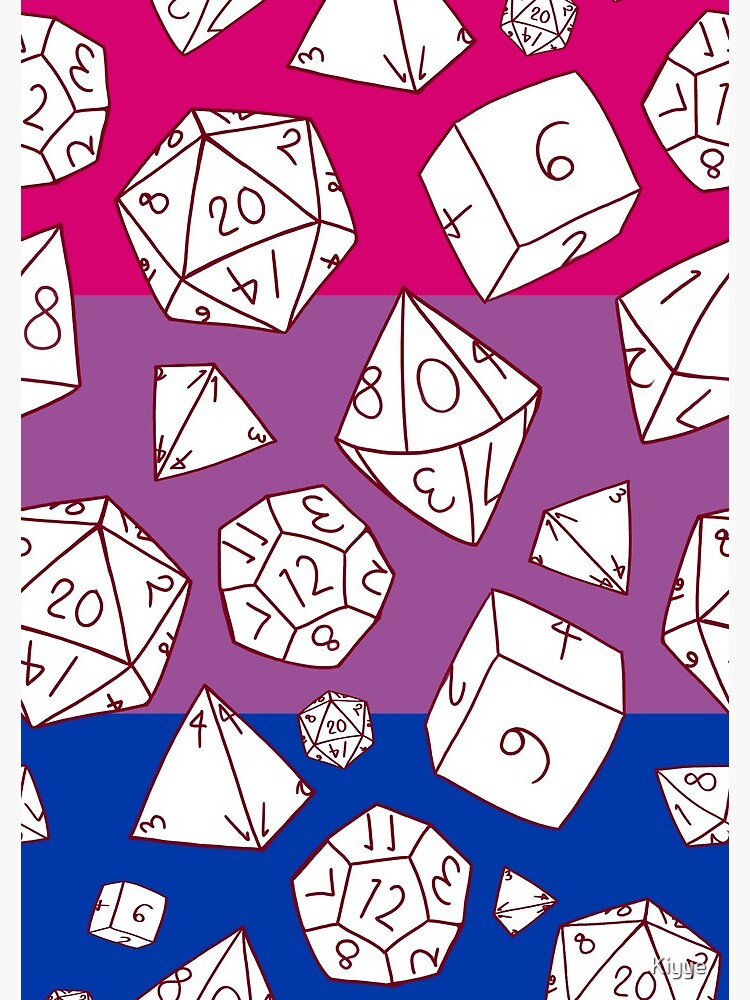 "Dice! Dice! Dice! — Bi Pride!" Spiral Notebook for Sale by Kiyye ...