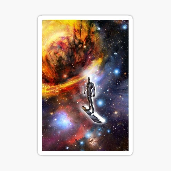 "Silver Surfer " Sticker for Sale by Indigorunner | Redbubble
